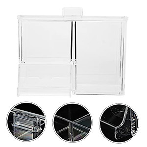 HANABASS Box Cosmetic Storage Box Clear Container Containers with Lids Jewelry Holder Stand Makeup Storage Box Cotton Pad Dispenser Container Cotton Swabs Storage Case Cotton Pad Box