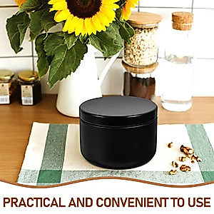 Luxshiny 50ml Tea Tins Canister with Airtight Lids 10pcs Round Metal Candy Tin Jars Tinplate Empty Cookie Box Wedding Party Favor Treat Container