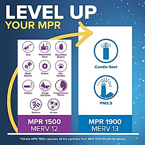 Filtrete 18x18x1 AC Furnace Air Filter, MERV 12, MPR 1500, CERTIFIED asthma & allergy friendly, 3 Month Pleated 1-Inch Electrostatic Air Cleaning Filter, 6-Pack (Actual Size 17.81x17.81x0.78 in)