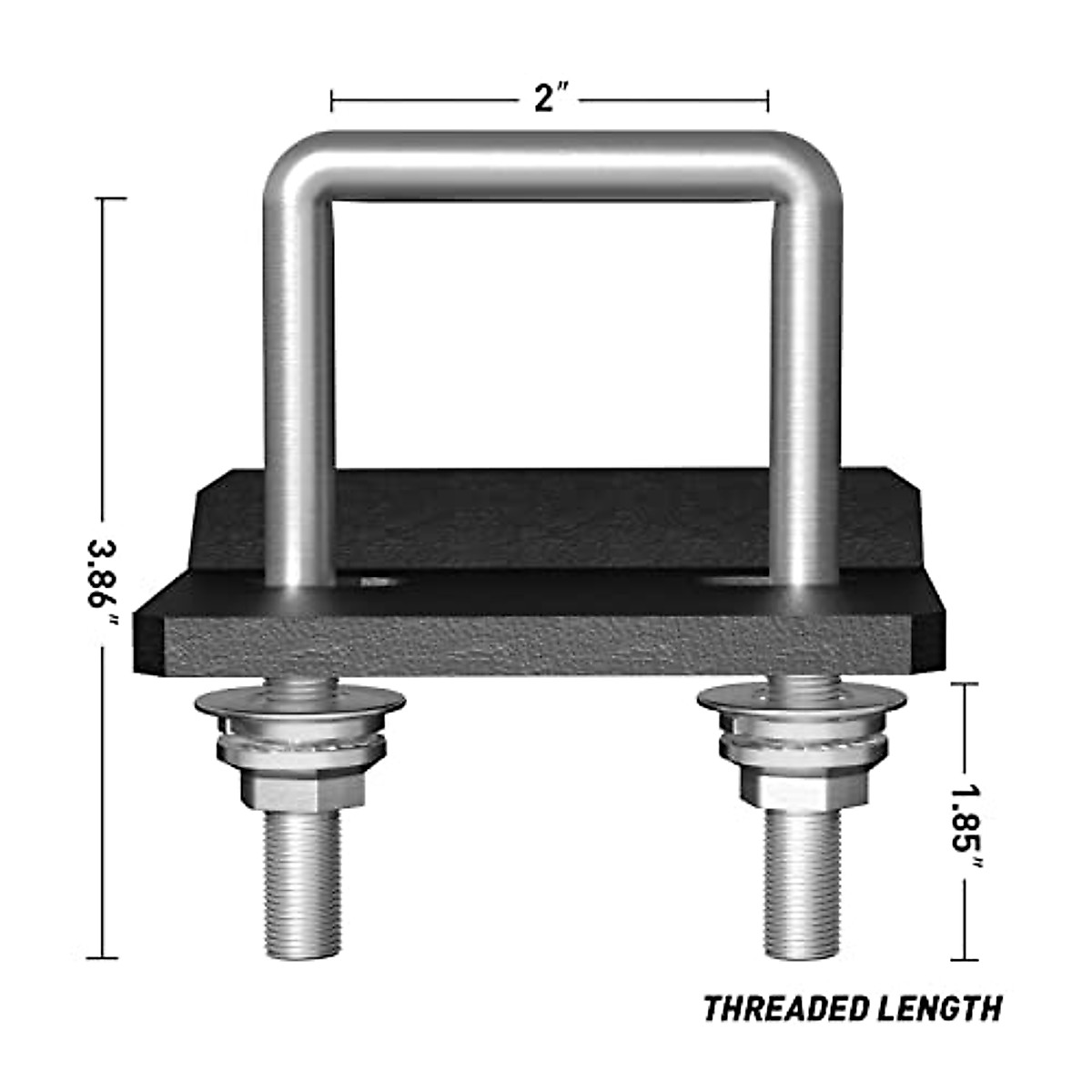 WILDROAD Hitch Tightener Anti-Rattle Heavy Duty Stabilizer Clamp for 2" Hitches Rust-Free Coating Simple Installation for Hitch Cargo Carrier Bike Rack Trailer