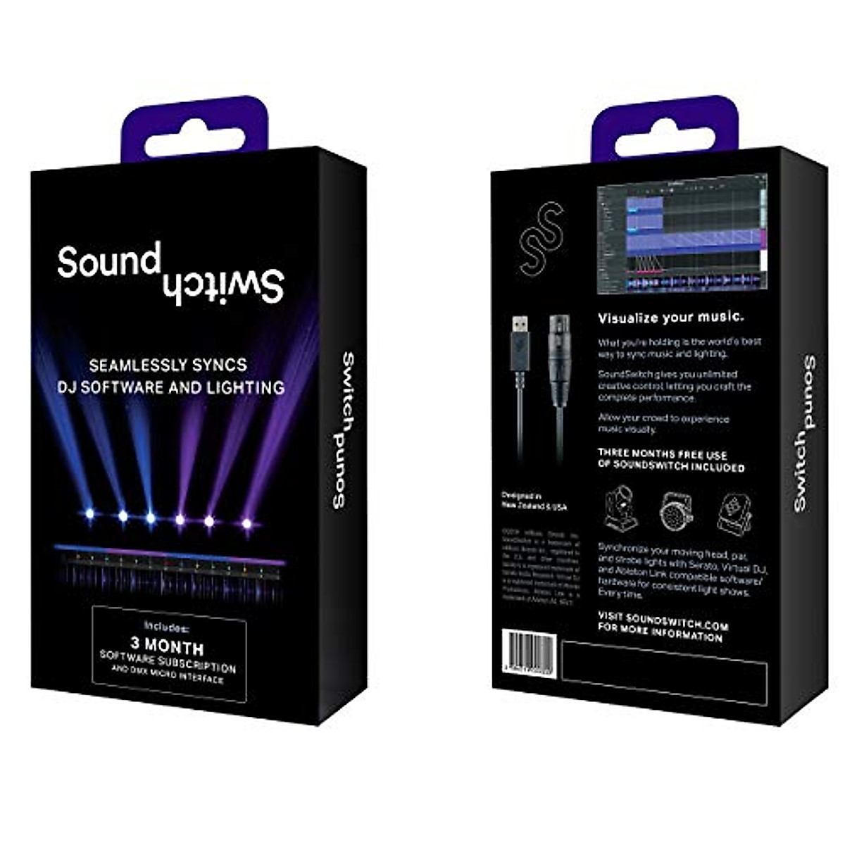 SoundSwitch Micro DMX Interface - Ultra-Compact USB to DMX Interface with 3-Month Free SoundSwitch Software Access