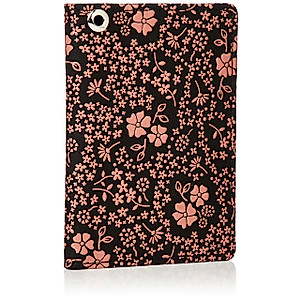 Indenya 2527-51166 2527-51-166 Women's Pass Holder, Black Deerskin x Pink American Blue Pattern