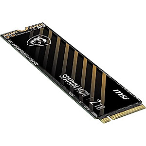 MSI SPATIUM M470 PCIe 4.0 NVMe M.2 2TB Internal SSD PCIe Gen4 NVMe 1.3 3D NAND 3300 TBW