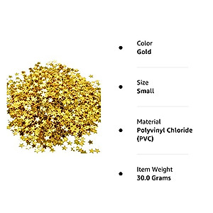 EBOOT Star Confetti Star Table Confetti Metallic Foil Stars Sequin for Party Wedding Decorations, 30 Grams/ 1 Ounce (Gold)