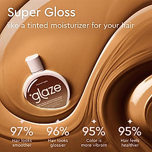 Glaze Super Gloss Color Conditioning Gloss – Caramel Lights for Medium to Dark Brown Hair with Highlights – Rinse Out Semi-Permanent Hair Gloss that Enhances Color and Boosts Shine & Hydration