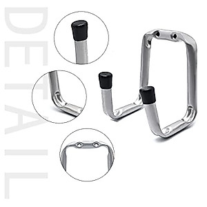 2 PCS Heavy Duty Utility Hook with Double Head Garage Storage Hanger Wall Mount Storage Holder Hanging Organizer Perfect for Ladders Folding Chairs Surf Boards Fishing Poles Garden Tools