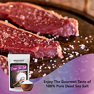 100% Natural Sea Salt, Coarse Grain, Large Bulk 2.43 Lb. Resealable Bag, Pure & Natural Sun Dried Dead Sea Salt, Unrefined, Gluten Free, Grinder Refill Sea Salt For Daily Cooking & Pickling Salt