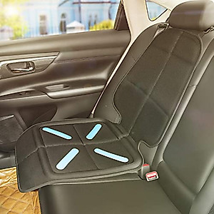 Car Seat Protector for Baby Child Car Seats, Shynerk Auto Seat Cover Mat for Under Carseat to Protect Automotive Vehicle Leather and Cloth Upholstery - Waterproof and Dirt Resistant - for SUV, Sedan