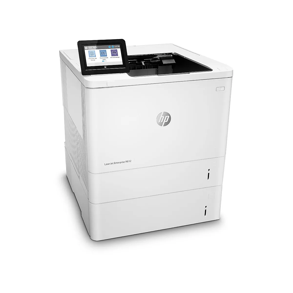HP LaserJet Enterprise M612x Monochrome Printer with built-in Ethernet, 2-sided printing & extra paper tray (7PS87A), White