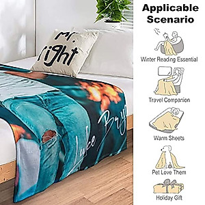 QIGUTRNG Luke Singer Star Bryan Throw Blankets Flannel Blanket Cozy for All Seasons 40"*50" （100 * 130cm）