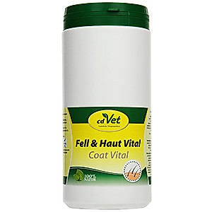 cdVet Naturprodukte Fell & Haut Vital Hund & Katze 750 g - Dog, cat - Complementary Feed - Coat + Skin Problems - Coat Change - Organism Support - Hair Rupture - Dandruff - Hair Loss -