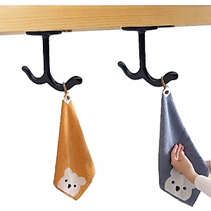 NNNJunhua Under Cabinet Hooks Zinc Alloy Ceiling Double Hook Purse Hook for Table Under Shelf Hooks for Cabinet Wardrobe Coat Towel Hat Mug Cup Hook Under Cabinet Shelf