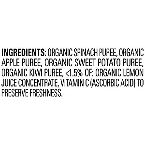 Happy Tot Organics Stage 4 Baby Food Pouches, Gluten Free, Vegan Snack, Love My Veggies, Fruit & Veggie Puree, Carrot, Banana, Mango & Sweet Potato, 4.22 Ounce (Pack of 8)