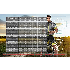 MOXILYN Men's Bike Clothing Set Cycling Jerseys Road Bicycle Shirts Kit + Bib Shorts Quick-Dry Full Zipper Riding Clothes