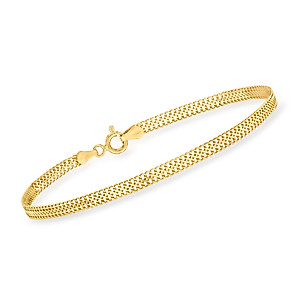 Ross-Simons Italian 18kt Yellow Gold Infinity-Link Bracelet. 7 inches