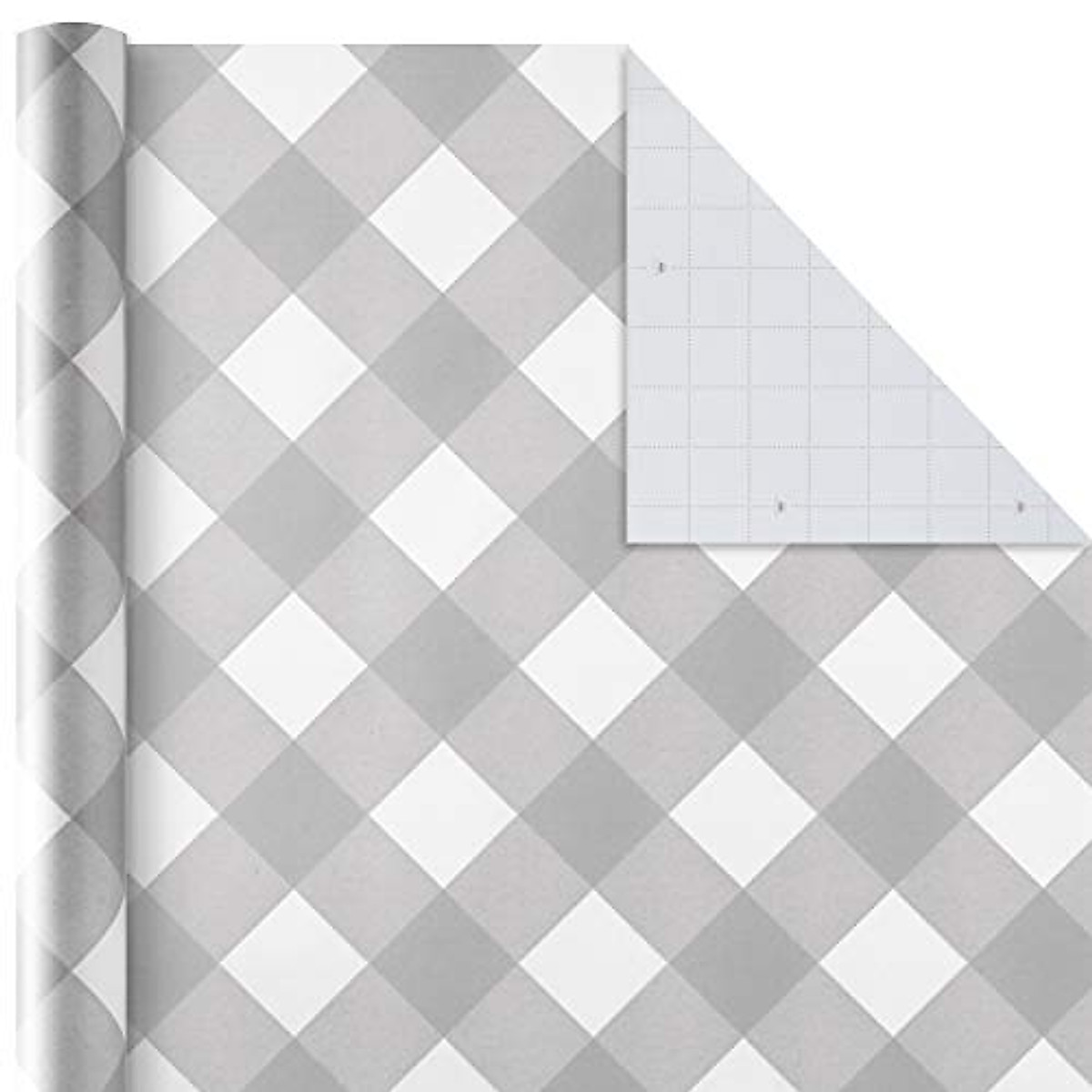 Hallmark All Occasion Wrapping Paper with Cut Lines on Reverse (6 Rolls: 180 sq ft ttl) Happy Birthday, Polka Dots, Blue Flowers for Birthdays, Mothers Day, Weddings, Graduations, Bridal Showers