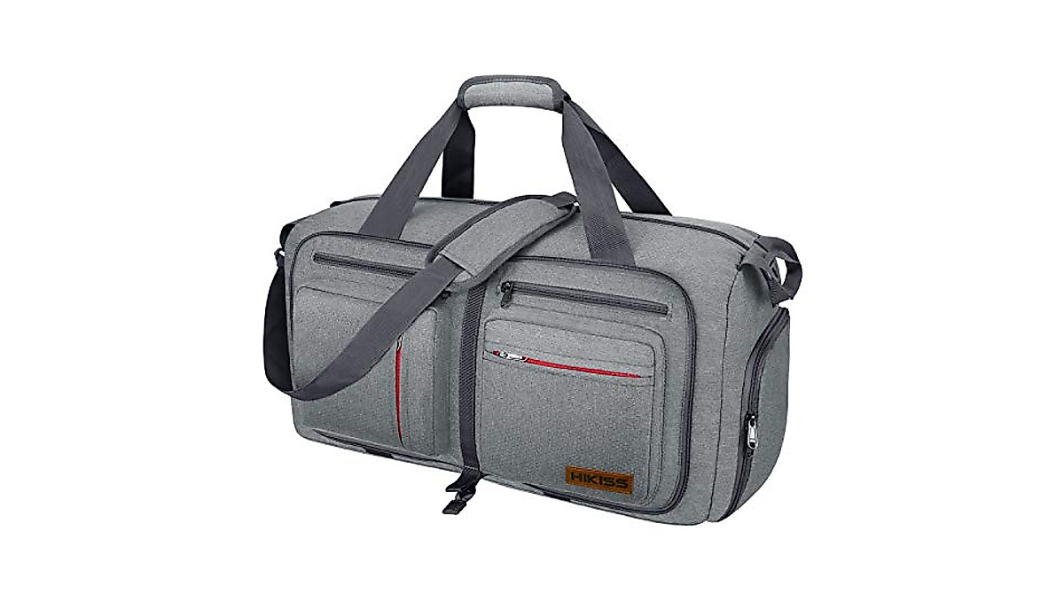 Durable 55L Travel Duffel Bag with Shoe Compartment