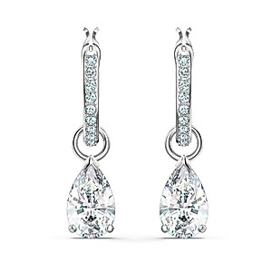 Swarovski Crystal Attract Pear Mini Hoop Earrings