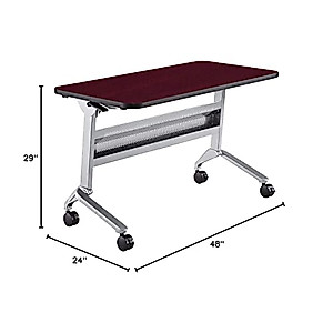 Safco Products Flip-N-Go Training Table, Regal Mahogany