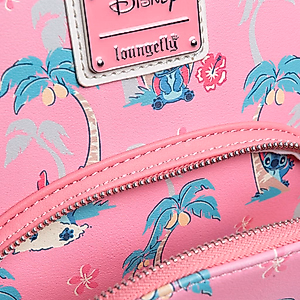 Loungefly x Disney Lilo & Stitch Palm Tree Stitch and Scrump AOP Backpack