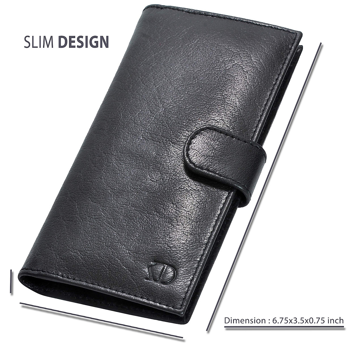 ESTALON Leather Checkbook Cover for Men & Women - Duplicate Checks - RFID Blocking - Slim Wallet with 5 Card Holder Slots - Personal & Business Checks - Standard Register - Gifts for Him, Her