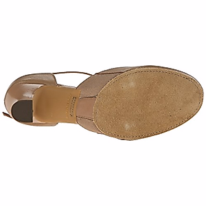 Bloch Women's Splitflex T-Strap Character Shoe, Tan, 7.5
