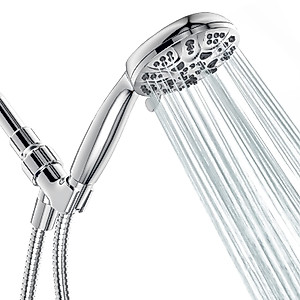6 Functions Handheld Shower Head Set High Pressure Shower Head High Flow Hand Held Showerhead Set with 59 Inch Hose Bracket Teflon Tape Rubber Washers