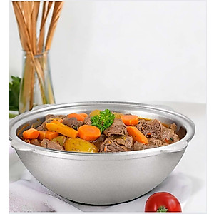 Cast Aluminum Asian Cauldron (Kazan) with Lid, Aluminum Kazan, Dutch Oven Pot, Camping Cookware Kitchen Pot, Oven Safe Aluminum Caldero, Gray (15 L)