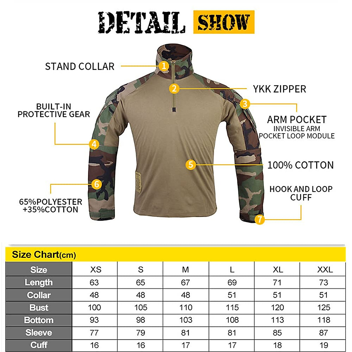 emersongear Combat Airsoft Tactical Gen 3 Shirts for Men Long Sleeve Military