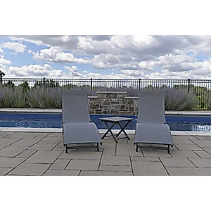 Vivere CORL3-GB Coral Springs Lounger, Grey