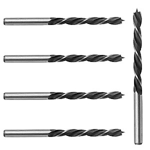 Bivethoi 5pcs 7mm Drill Bit Brad Point Drill Bits for Woodworking, Wood Drill Bits High Carbon Steel Drilling Tool, Metric Drill Bits for Softwood Hardwood Plywood Acrylic Plastic