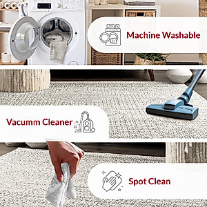 nuLOOM 6' x 9' SpinClean Machine Washable Stain-Resistant Area Rug with Non Slip Backing, Low Profile for Living Room, Bedroom, and Dining Room, Hart Grey