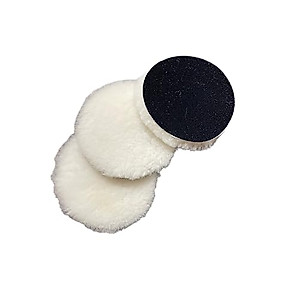 Lambs Wool Polishing Pads Sheepskin Buffing Pads with Hook and Loop (10 Pack, 3 Inch)