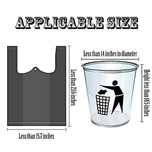 DZHJKIO Small Trash Bags,5 Rolls 46x60 Cm 100 PCS 4 Gallon Garbage Bags, For Kitchen Bathroom Bedroom Office Use