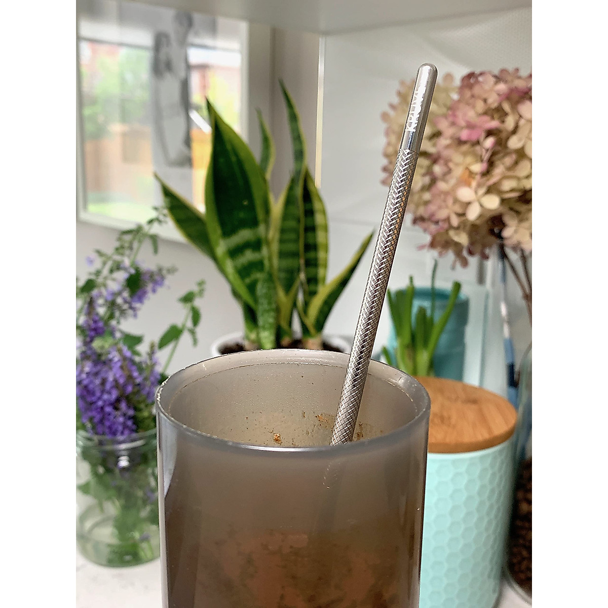 KRUVE Coffee Brew Stick, Use To Agitate Grounds During The Brew Process When Making Pour Over, French Press Or Other Brew Method, 8.6 inch Stainless Steel (Silver)