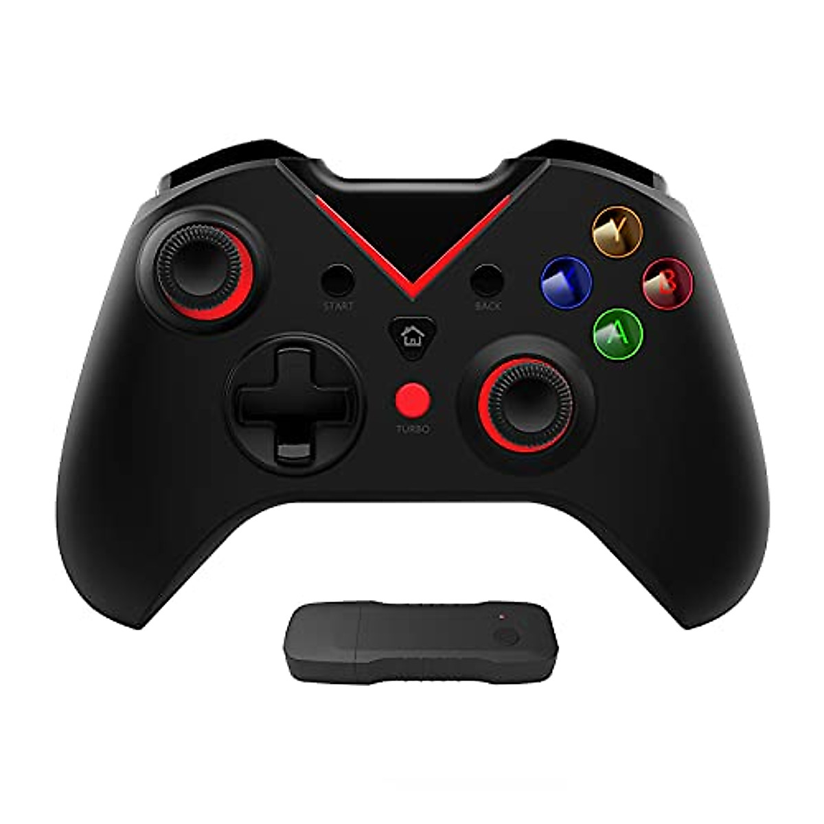 Sollop Wireless Controller for Xbox One, Game Controllers Compatible with Xbox One S, One X, One Elite, PS3, PC（Black）