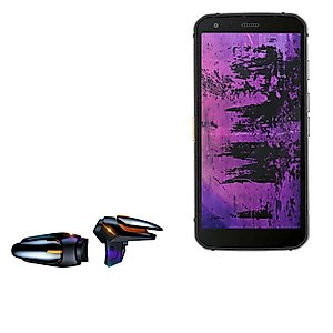 BoxWave Gaming Gear Compatible with CAT S62 Pro - Touchscreen QuickTrigger Auto, Trigger Buttons Autofire Gaming Mobile FPS - Jet Black