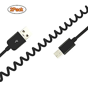 Seadream 2Pack Coiled Type-C USB C Cable,Coiled USB C to USB 2.0 A Male Charger Cable for Car Galaxy S21 S20 S10,S9 S8, Note 20 10 9 8 7, C9 Stretched to 3 Feet,1.5A