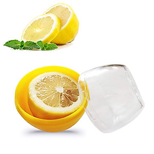 DIMVKA Lemon Storage Containers Lime Saver Fresh Keeper Fruit Storage Holder for Fridge