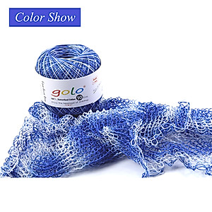 golo Crochet Thread Size 10 Colored Yarn for Crocheting D-Blue-169