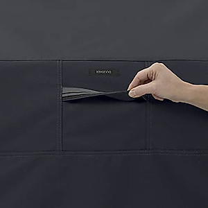 Classic Accessories Ravenna Water-Resistant 37 Inch Built-In BBQ Grill Top Cover, Black, Grill Cover, Grill Cover for Outdoor Grill, BBQ Cover