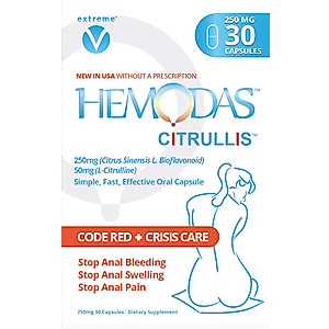 Hemodas - Code RED 5 Day Anal Support, 50 Capsules - European Crisis Solution for Anal Vein and Blood Vessel Support Crisis Care 5-Day