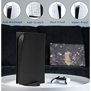 Digital Edition Face Plates Cover Skins Shell Panels for PS5 Console, Playstation 5 Accessories Faceplate Protective Shell Replacement Plate Dustproof Anti-Scratch (Digital Black)