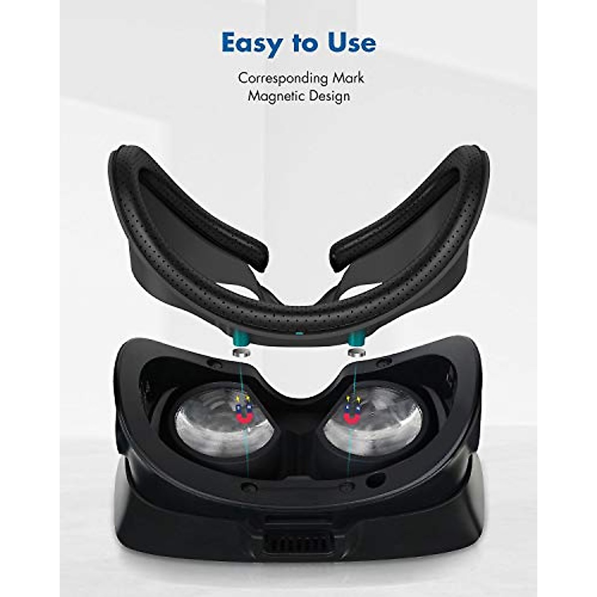 KIWI design VR Facial Interface Bracket with Anti-Leakage Nose Pad and Lens Protector Compatible with Valve Index Accessories