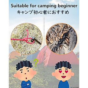 Rope Tensioner Aluminum Alloy Camping Tent Guyline Cord Adjuster Camping of Gear for Camping, Hiking, Backpacking Ultralight Tent Stakes Guy Lines (Black, 20 Pack)