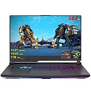 ASUS ROG Strix G15 G513 Gaming Laptop 15.6" FHD IPS 144Hz AMD Octa-Core Ryzen 7 4800H (Beats i7-11370H) 16GB RAM 1TB SSD GeForce RTX 3060 6GB Graphic USB-C RGB Backlit Win11 Black + HDMI Cable