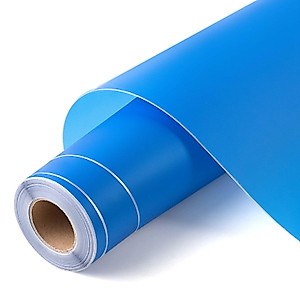 HTVRONT Stencil Vinyl Adhesive Material - 12” x 50 FT Light Blue Adhesive Stencil Vinyl for Cricut & Silhouette Machine，Stencil Vinyl Roll for Crafting Decoration