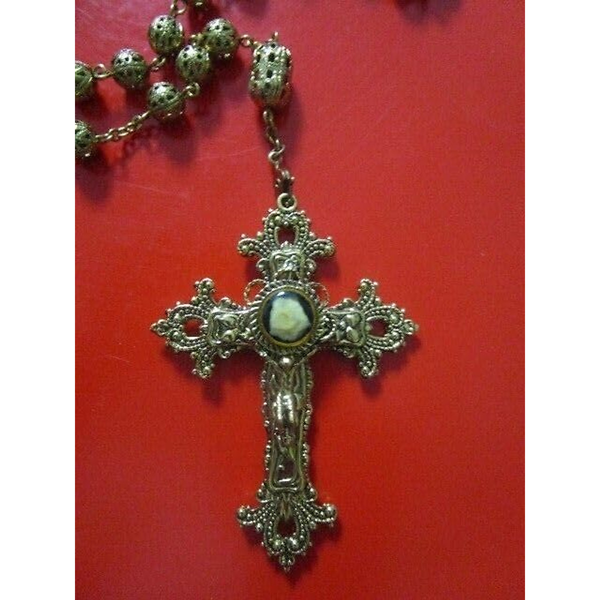 Rosary Christianity Prayer Reliquary Compatible with RELIC Compatible with Vintage PEALS Beads Filigree PICK1 (Number: 1- Golden Filigree)