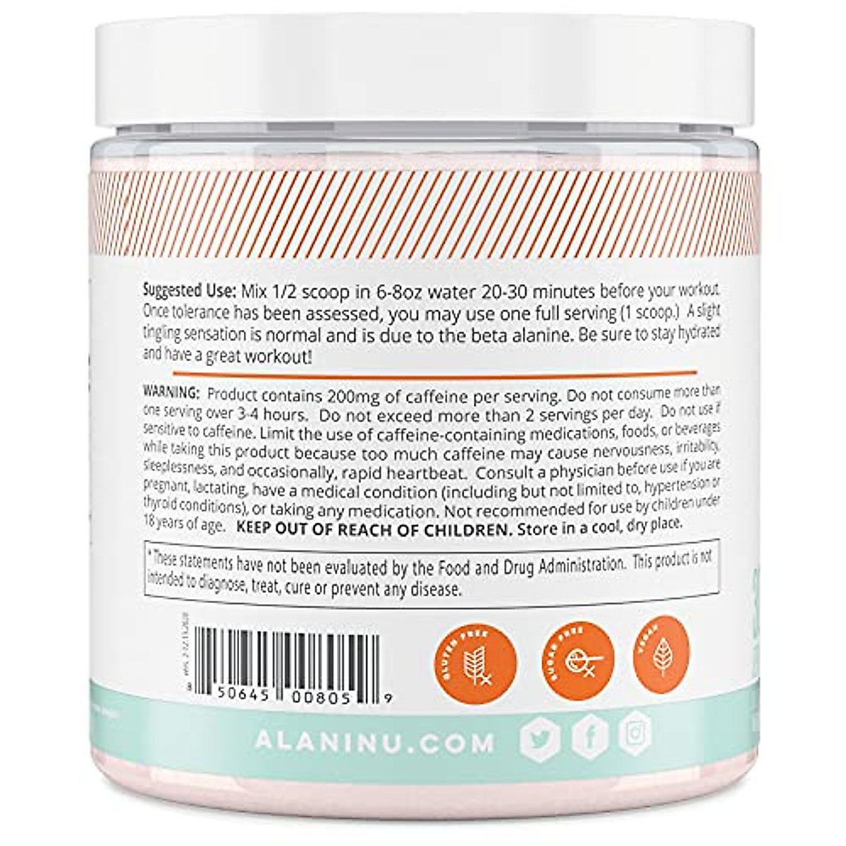 Alani Nu Pre Workout Supplement Powder for Energy, Endurance & Pump | Sugar Free | 200mg Caffeine | Formulated with Amino Acids Like L-Theanine to Prevent Crashing | Rainbow Candy, 30 Servings
