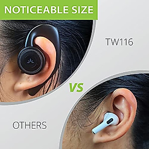 Avantree TWS116 - Open-Ear Wireless Headphones & Charging Dock with Surroundings Awareness, Mono & Stereo Modes, and Secure Nonadjustable Earhooks